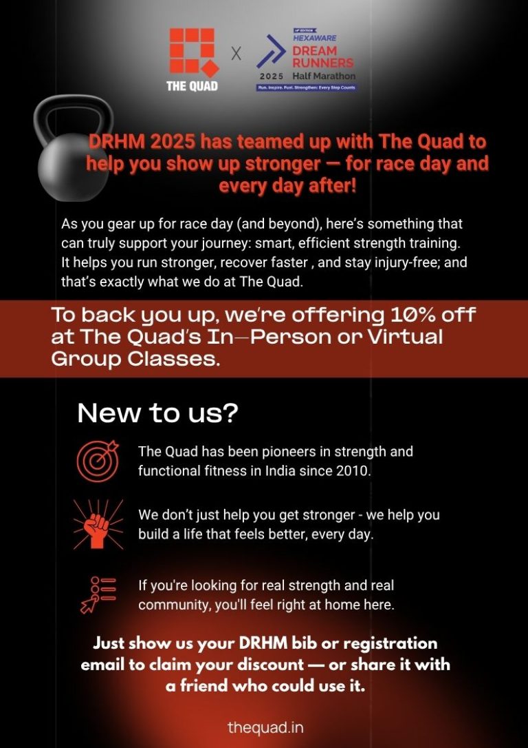 Get 10% Off at The Quad – Hexaware Dream Runners Half Marathon