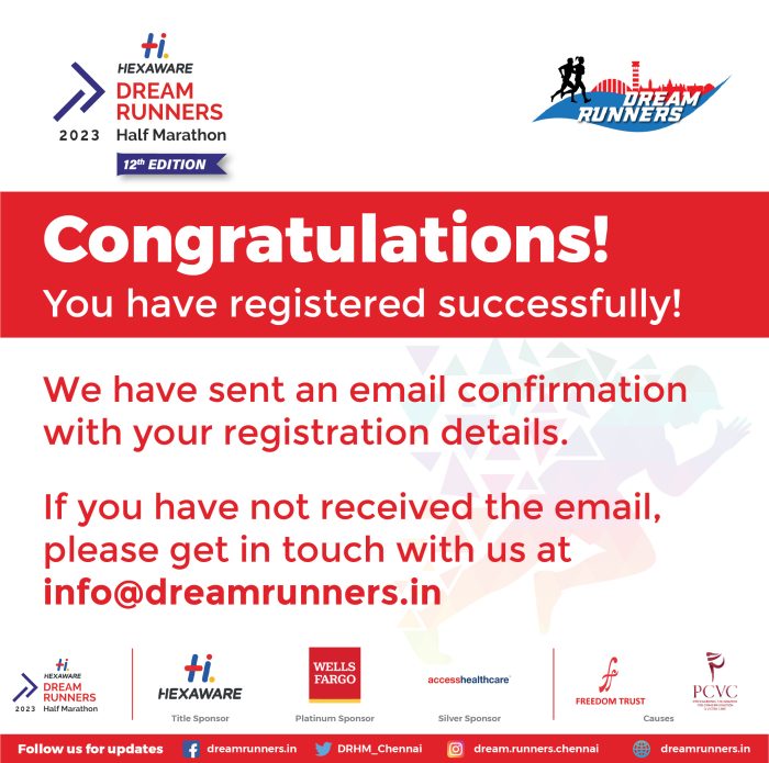 Thank you – Hexaware Dream Runners Half Marathon