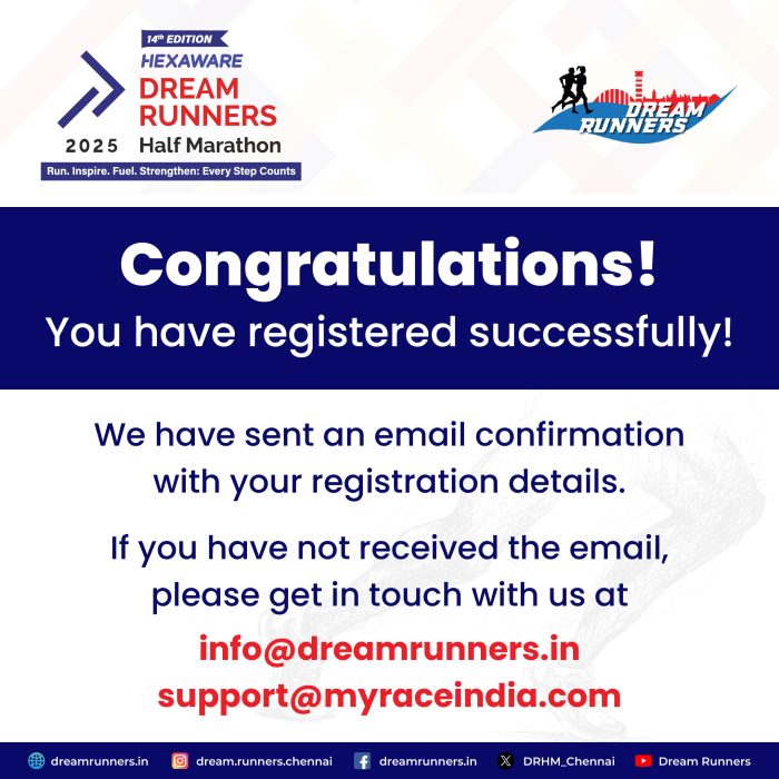 Thank you – Hexaware Dream Runners Half Marathon
